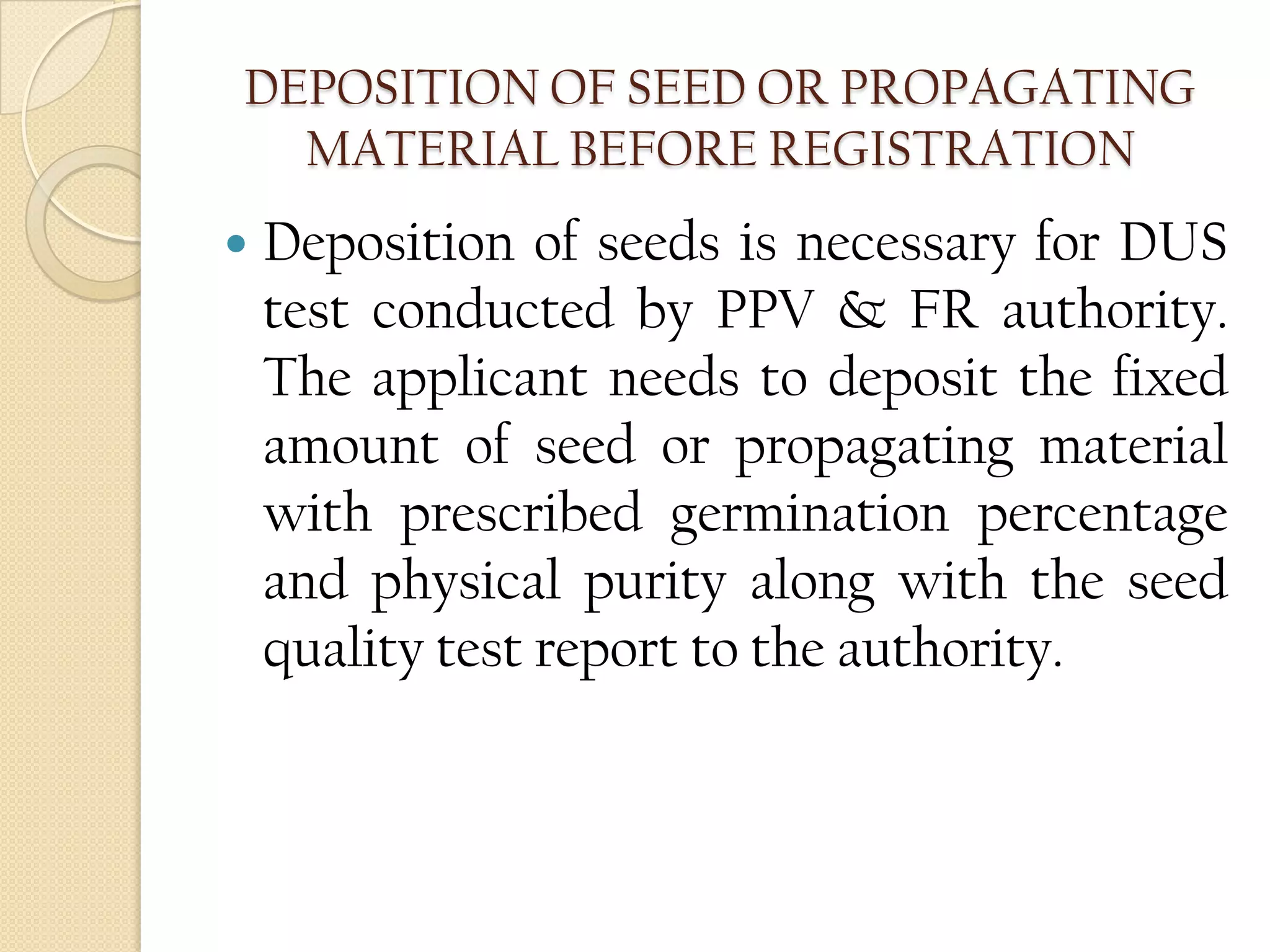 Protection of plant varieties and farmers' rights act | PPTX