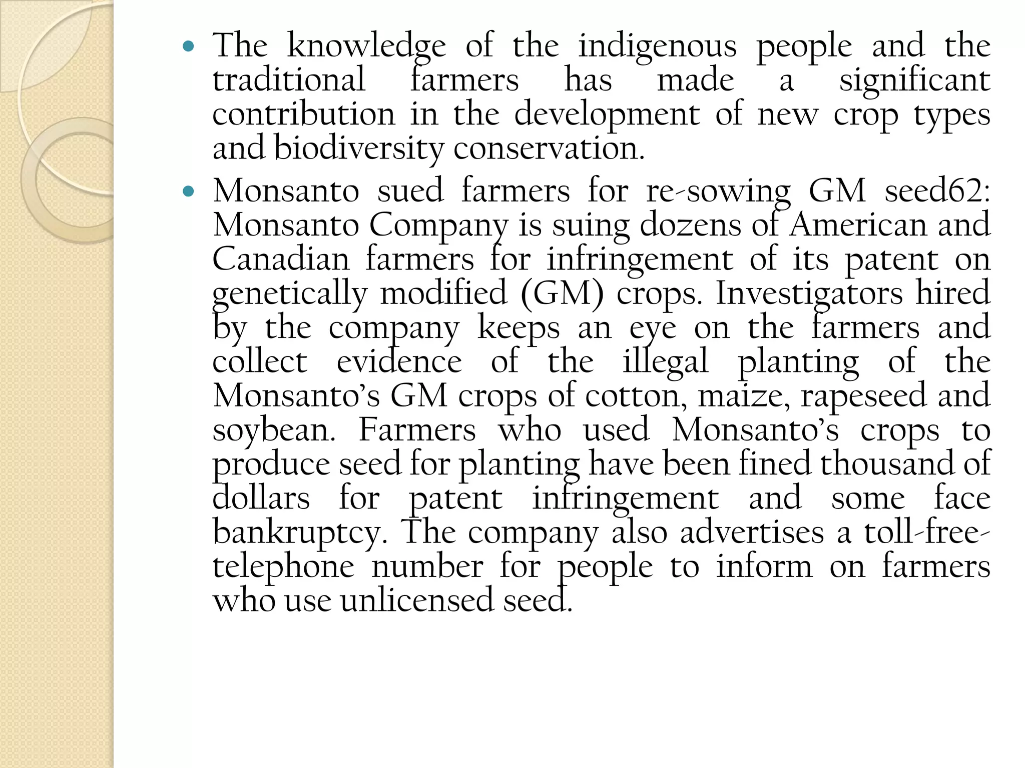 Protection of plant varieties and farmers' rights act | PPTX