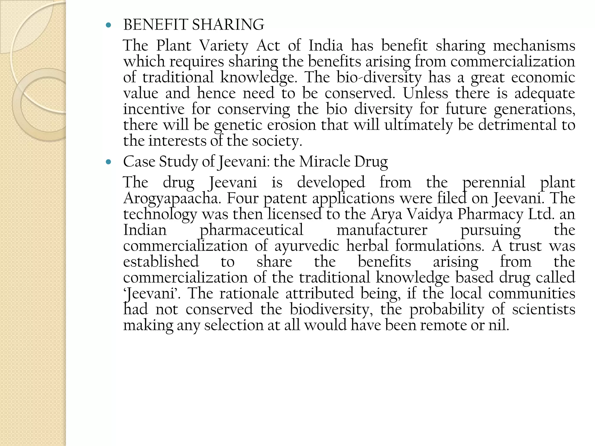 Protection of plant varieties and farmers' rights act | PPTX