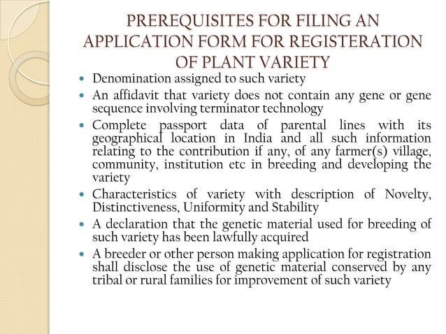 Protection of plant varieties and farmers' rights act | PPTX ...