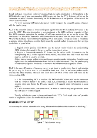 Protection of server from syn flood attack | PDF