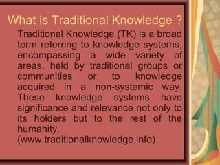 Protection Of Traditional Knowledge As Geographical Indications | PPT