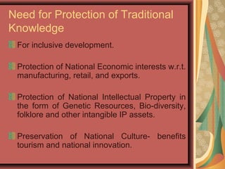 Protection Of Traditional Knowledge As Geographical Indications | PPT