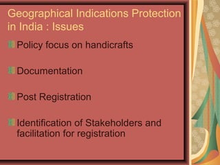 Protection Of Traditional Knowledge As Geographical Indications | PPT