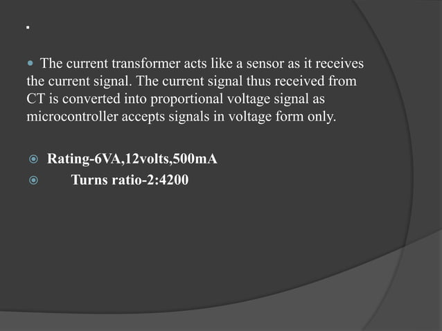 Basic Protection Of Transformer Using Microcontroller Based Relay Ppt