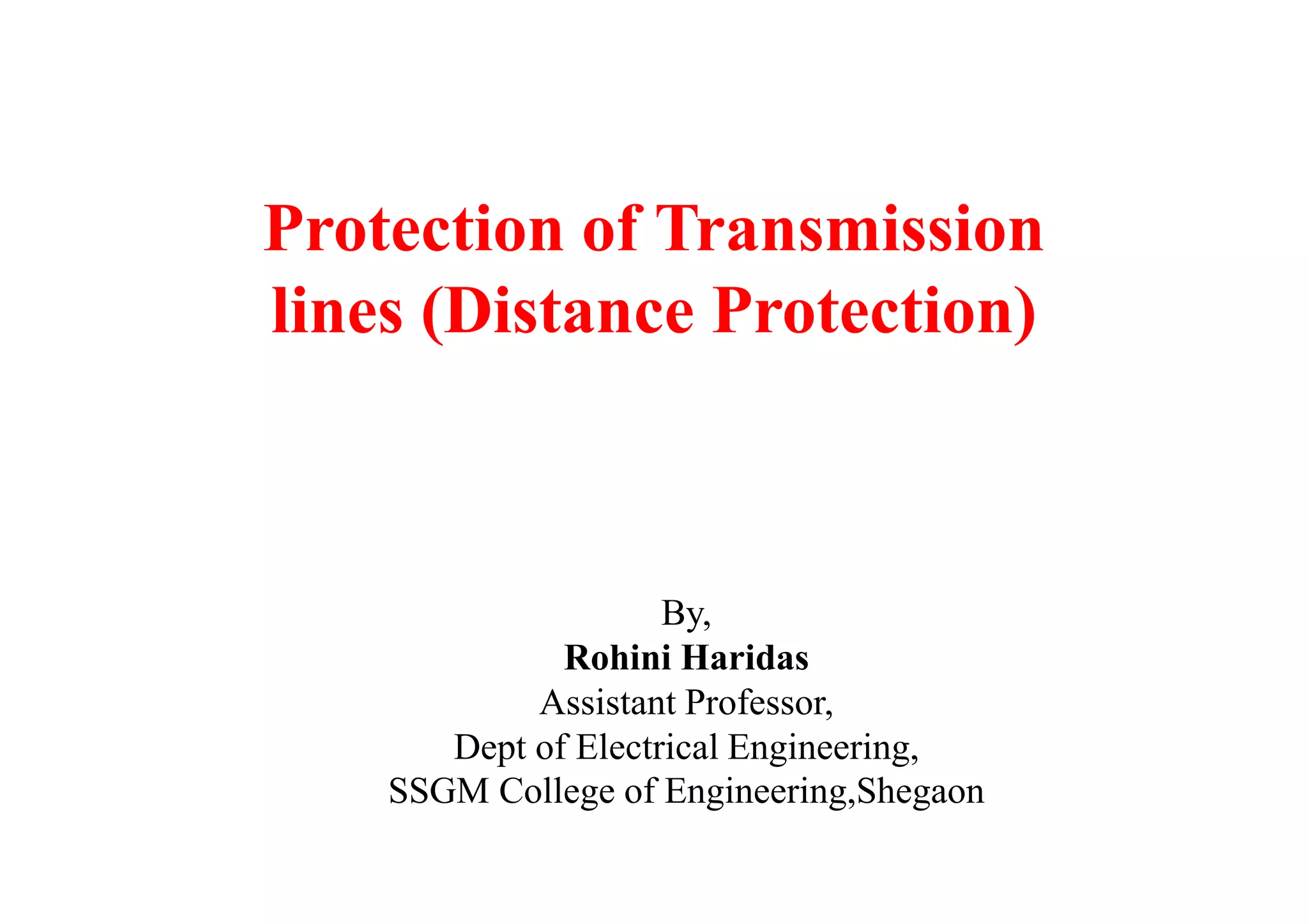 Protection of transmission lines (distance) | PDF