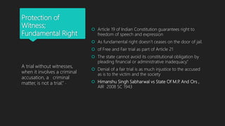 Protection of witness;comparitive study | PPTX