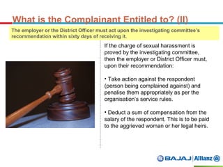 Protection of Women from Sexual Harassment at Workplace Act | PPT
