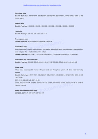 Knowing the Mitsubishi Obsolete Protection Relays | PDF