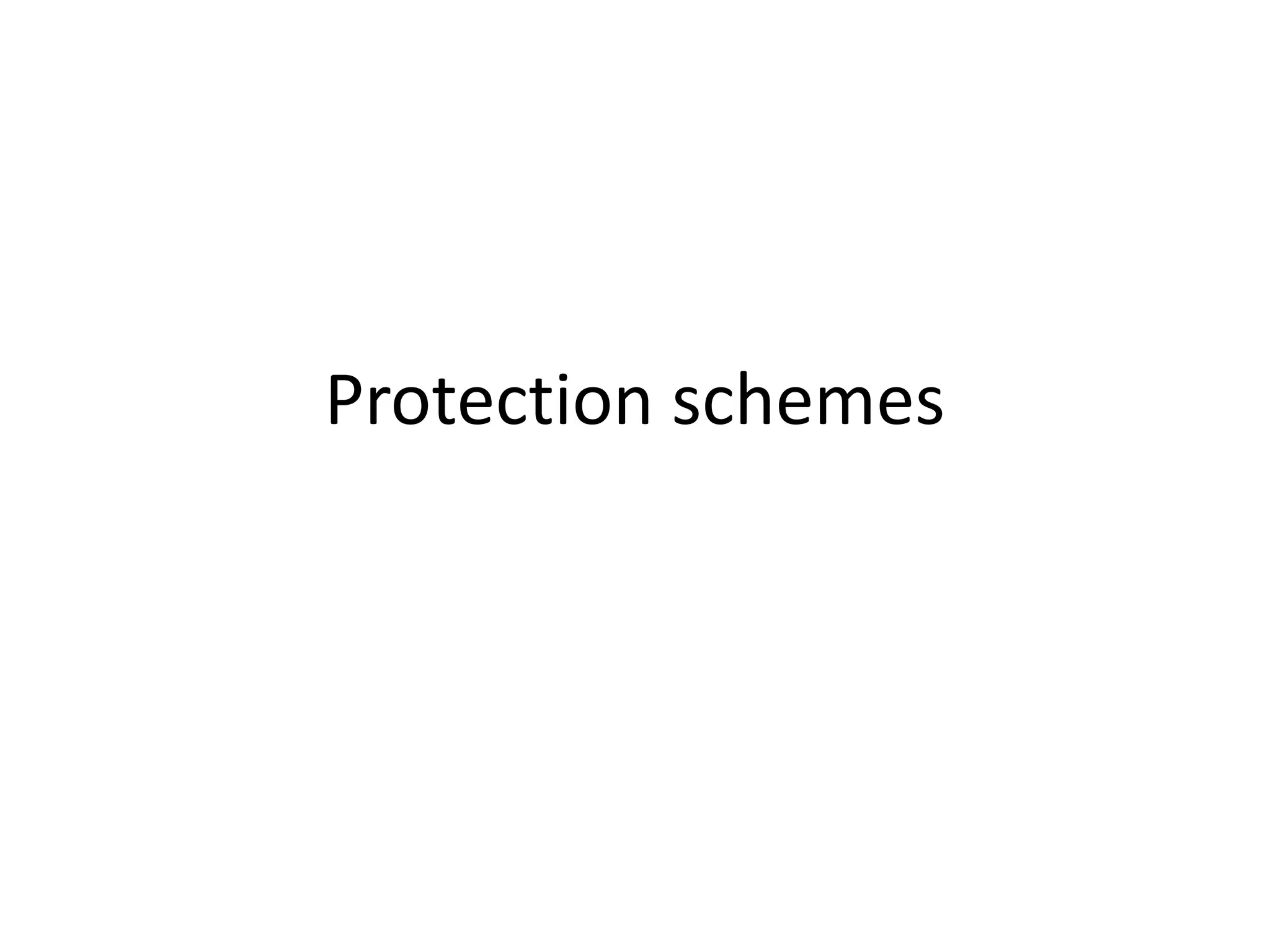 Protection schemes and zones | PPT
