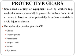 PROTECTIVE GEARS USED IN HOSPITAL AND THEATRES.pptx