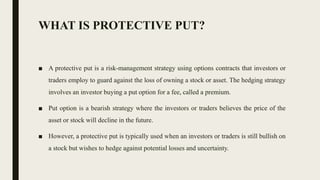 Protective put | PPTX | Stocks and Bonds | Personal Investing