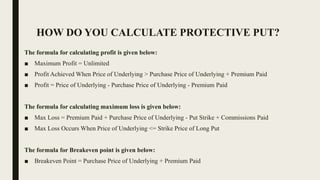 Protective put | PPTX | Stocks and Bonds | Personal Investing