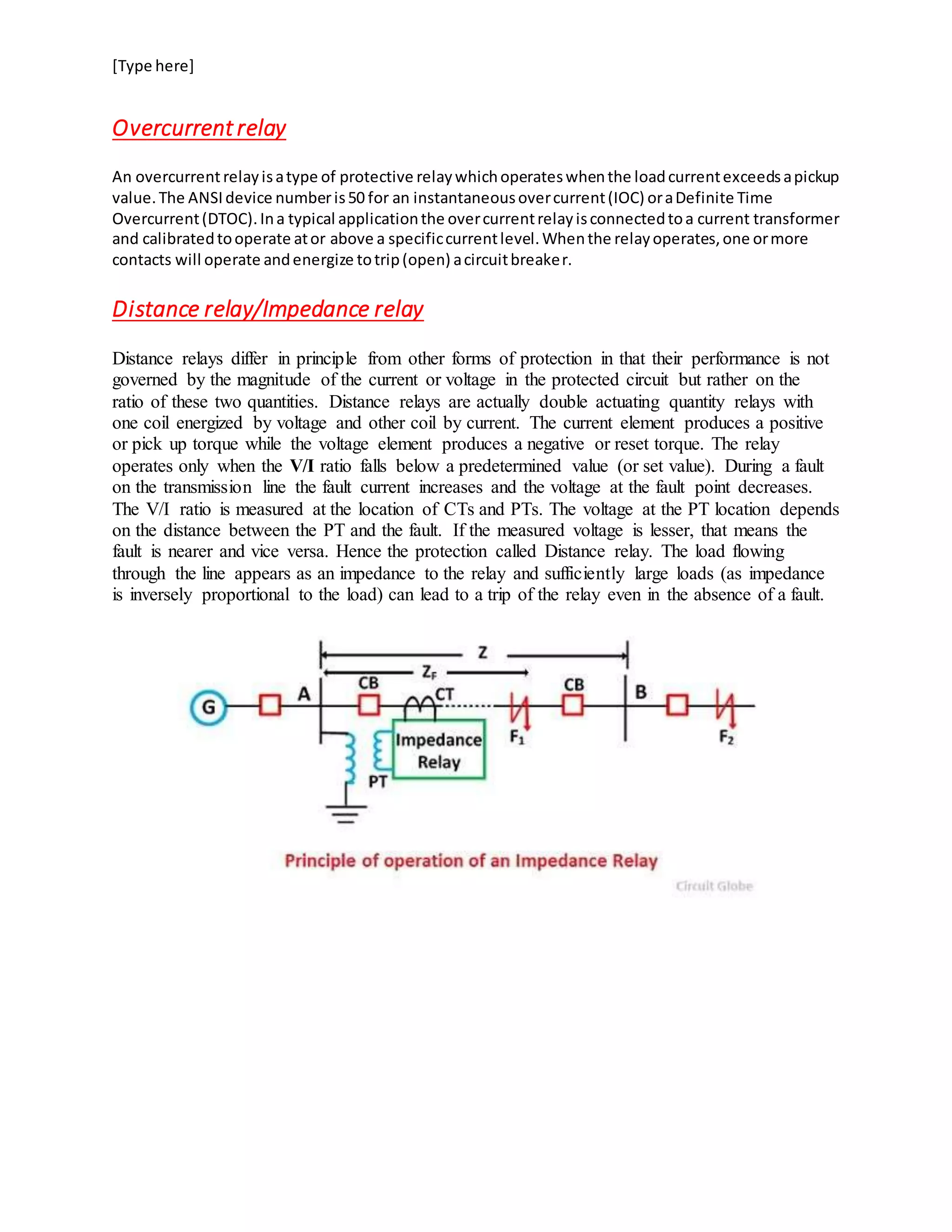 Protective Relay | DOCX