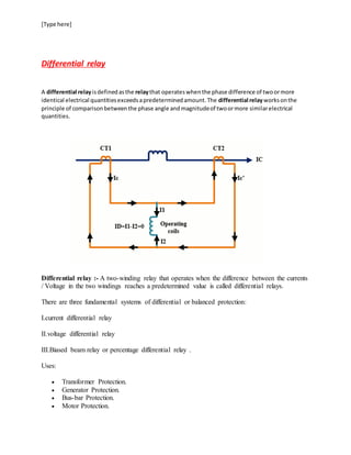 Protective Relay | DOCX | Physics | Science