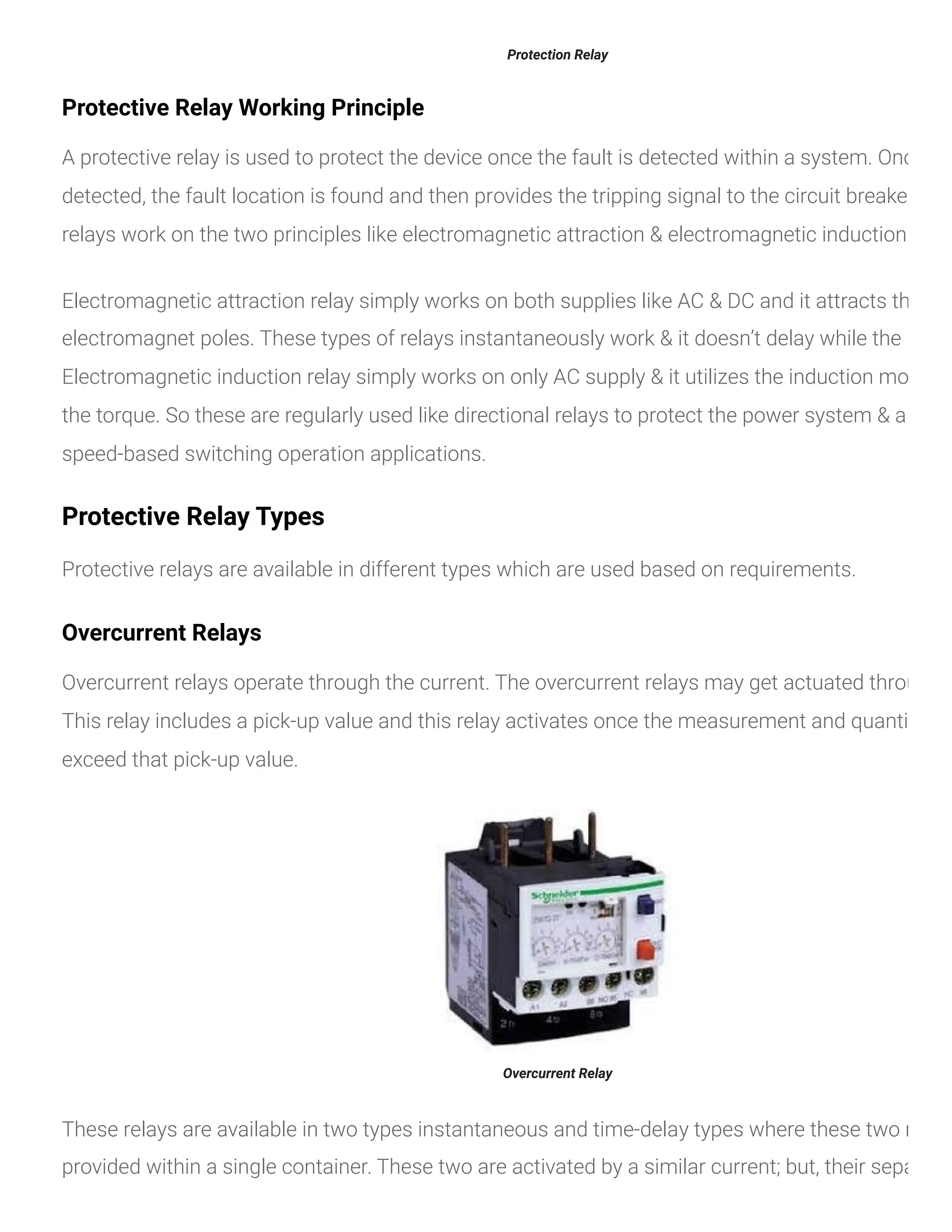 Protective Relay _ Circuit, Working, Types, Codes & Its Applications.pdf