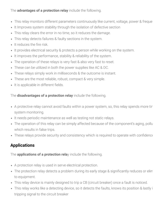 Protective Relay _ Circuit, Working, Types, Codes & Its Applications.pdf