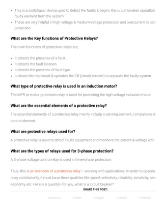 Protective Relay _ Circuit, Working, Types, Codes & Its Applications.pdf