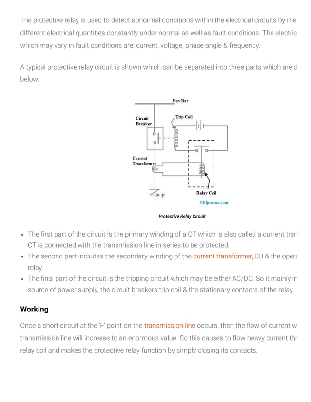 Protective Relay _ Circuit, Working, Types, Codes & Its Applications.pdf