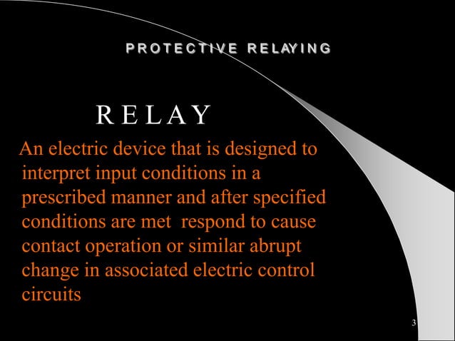 Protective Relaying Part 1 Ppt