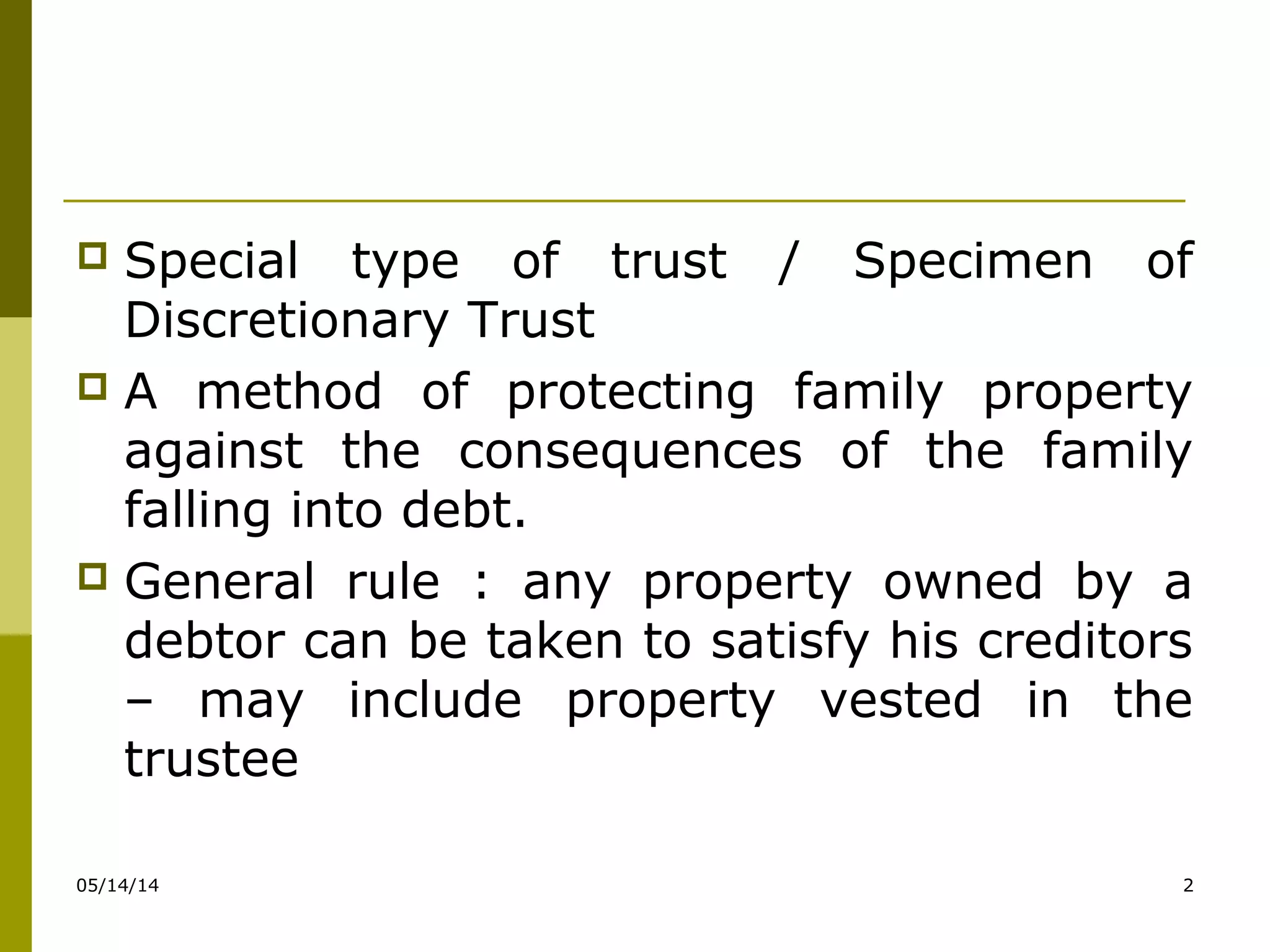 Protective trust | PPT