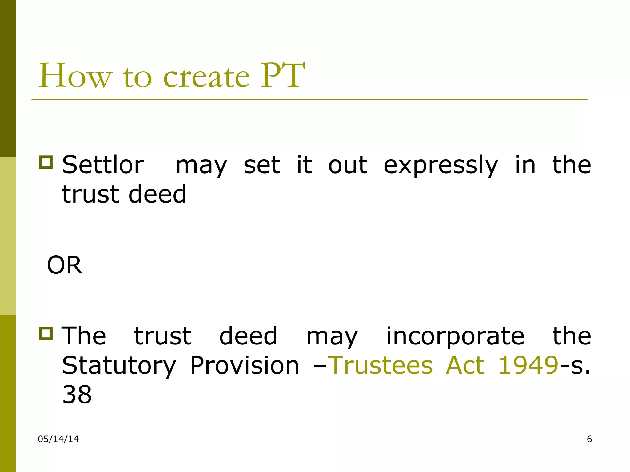 Protective trust | PPT