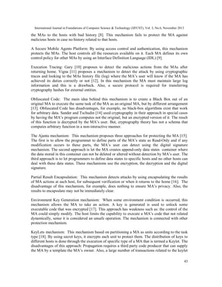 Protect mobile agent against malicious host using partial mobility mechanism | PDF