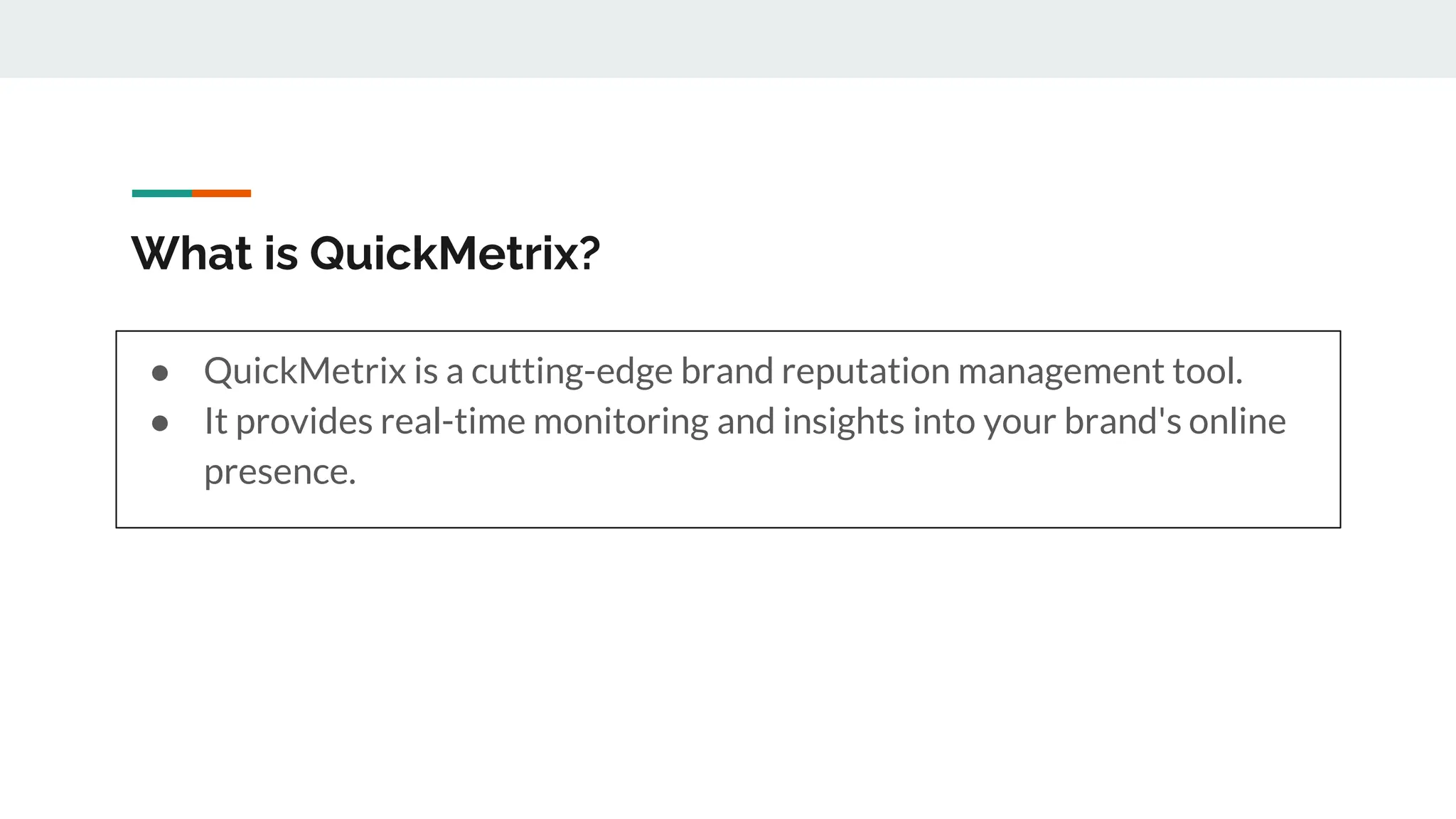 Protect Your Brand's Reputation with QuickMetrix.pptx | Business | Business and Finance