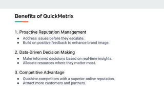 Protect Your Brand's Reputation with QuickMetrix.pptx | Business | Business and Finance