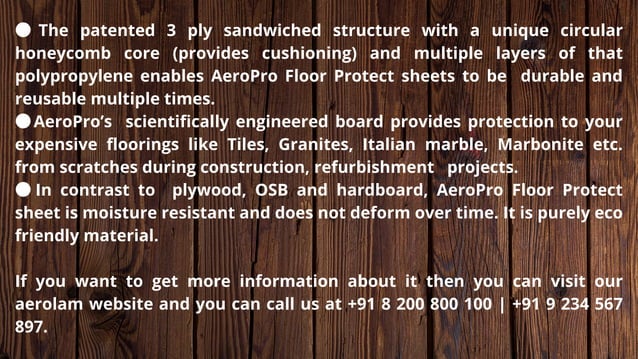 Protect your floor strongly with aero pro floor guard | PPT