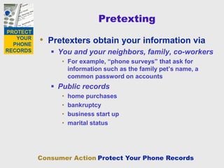 Protect Your Phone Records | PDF | Phone Services | Home Utilities
