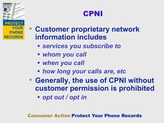 Protect Your Phone Records | PDF | Phone Services | Home Utilities