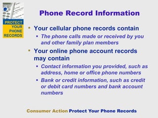 Protect Your Phone Records | PDF | Phone Services | Home Utilities