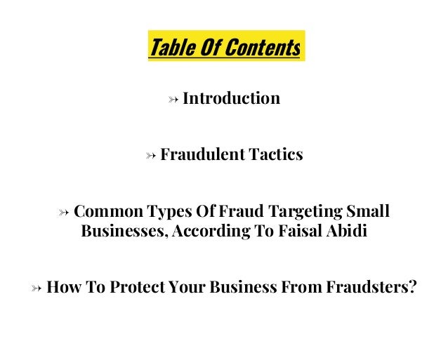 Protect Your Small Businesses From Fraudsters! | An Effective Guide ...