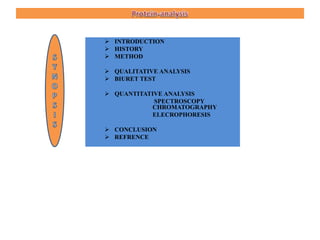 Protein analysis | PPTX