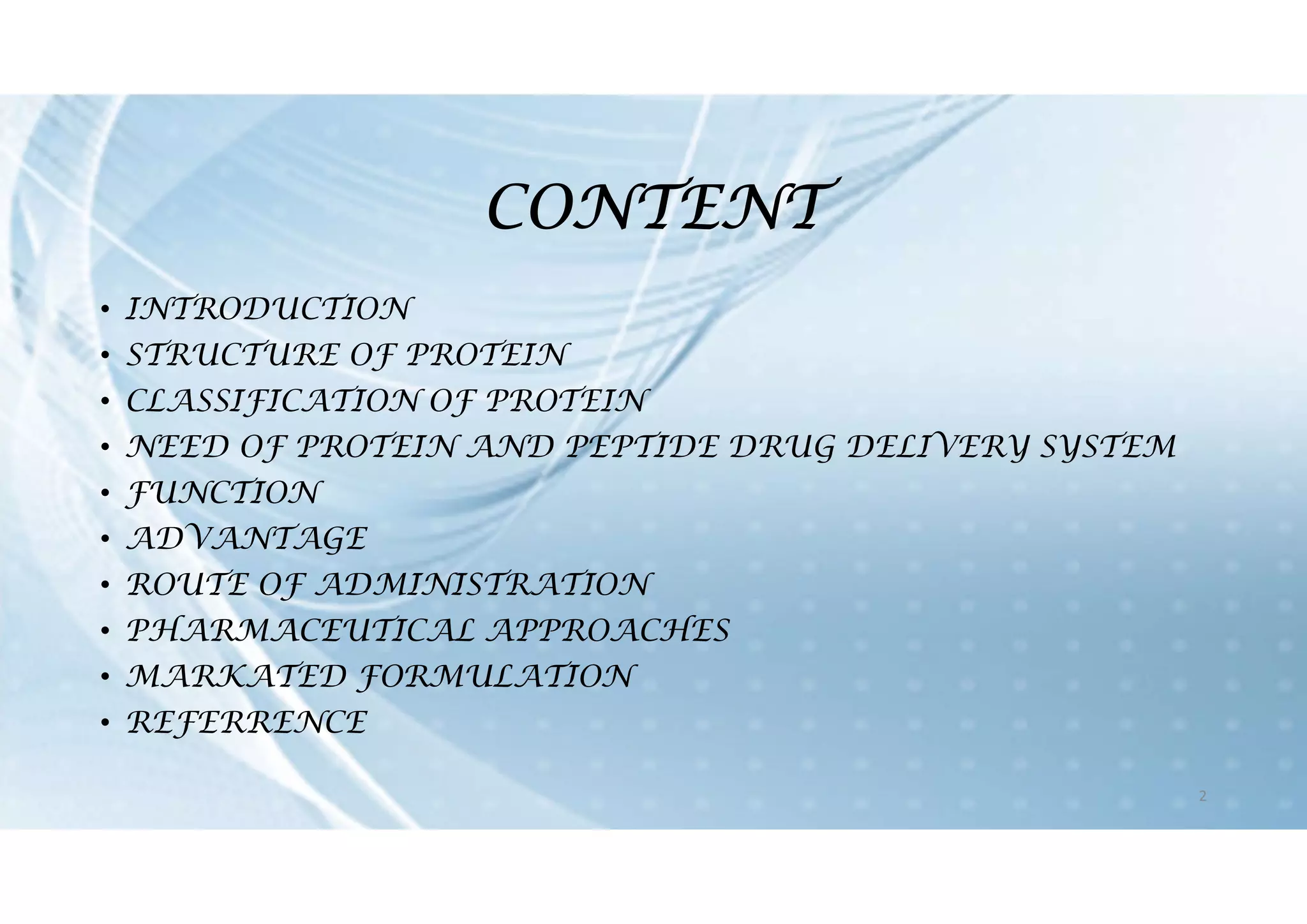 Protein and peptide drug delivery system | PDF