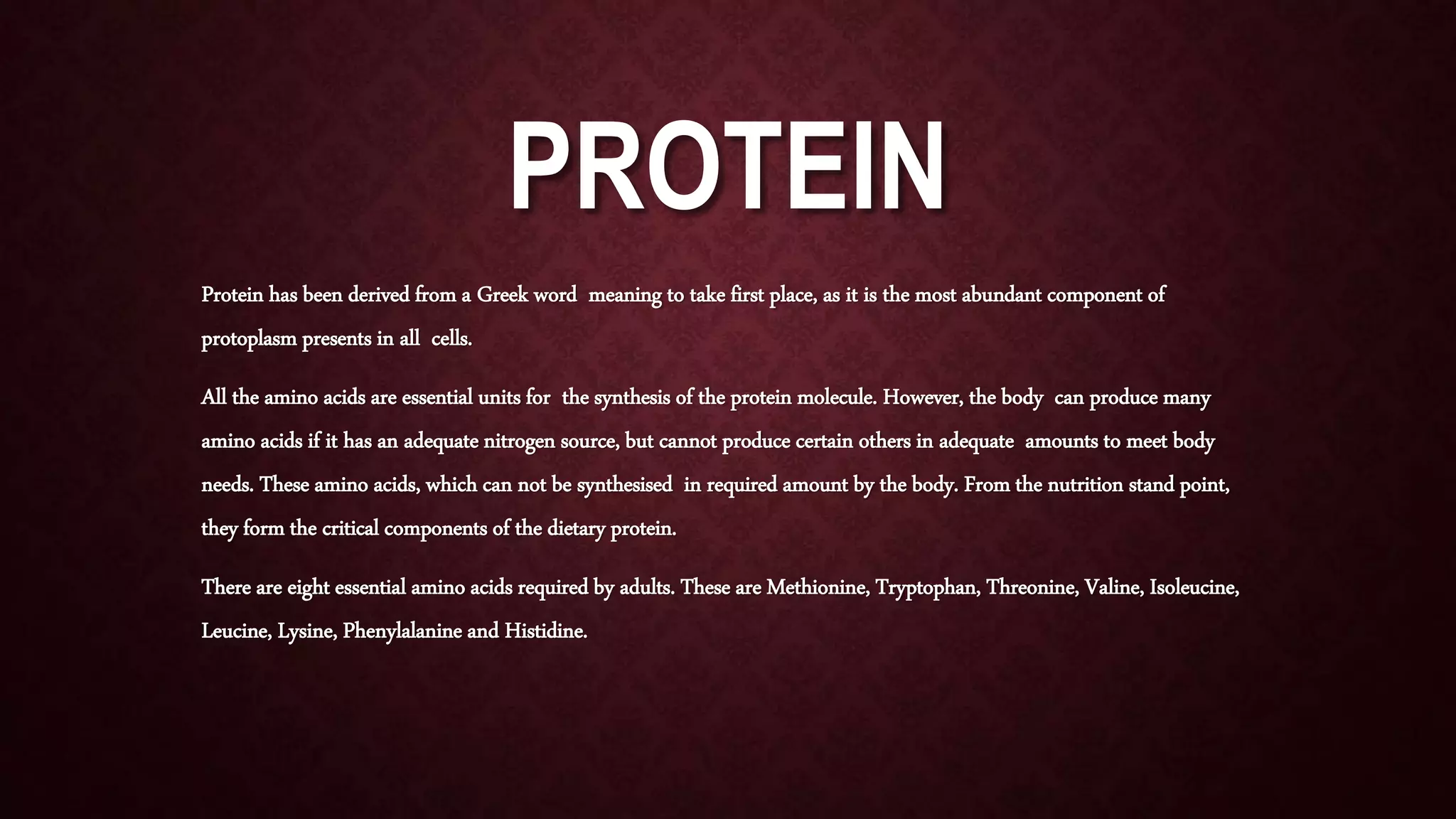 Protein | PPTX