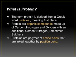 Protein | PPTX
