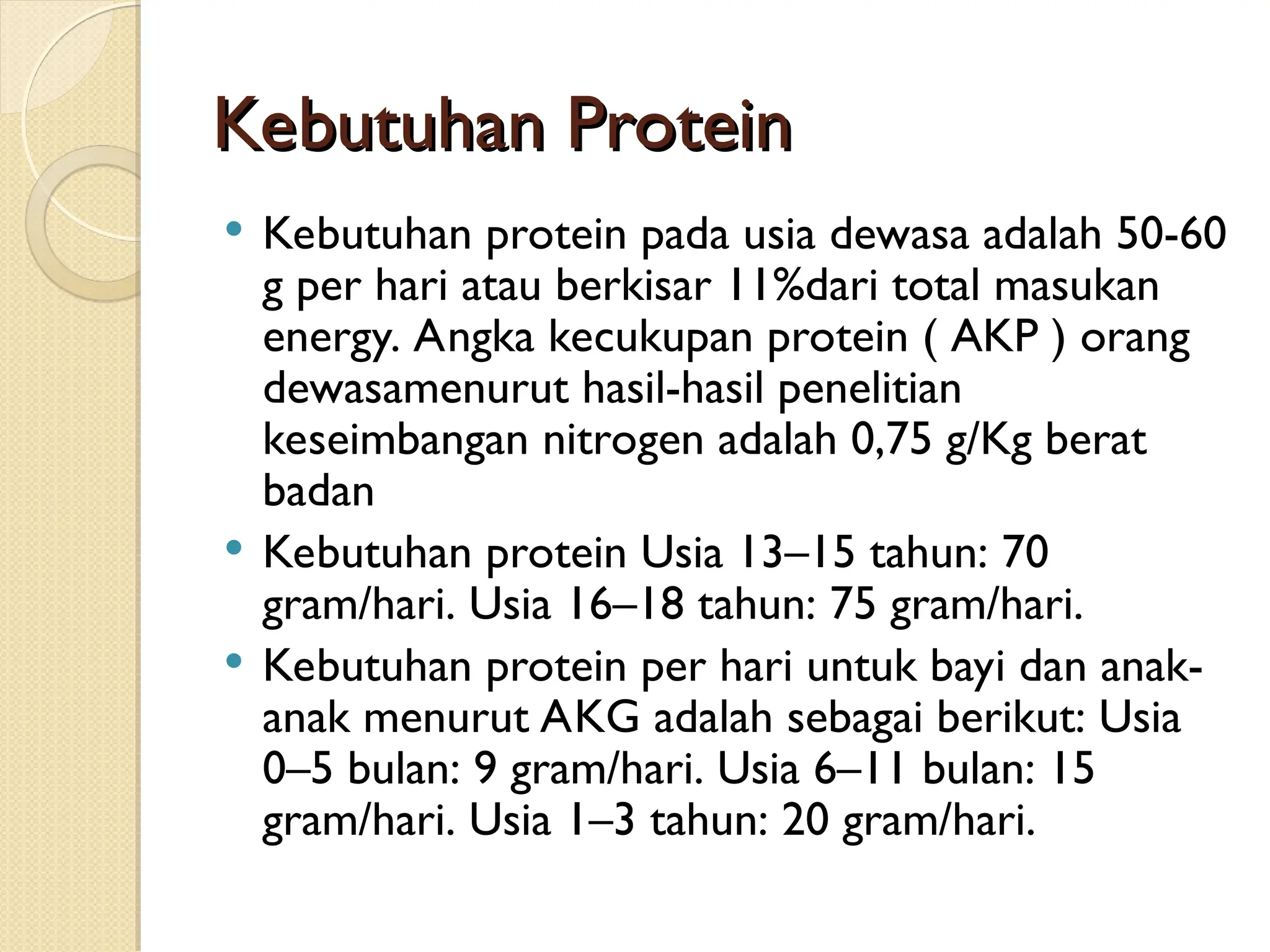 materi ini menjelaskan tentang zat gizi protein | PPT
