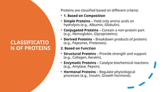 Understanding Proteins: Structure, Function, metabolism and Dietary ...
