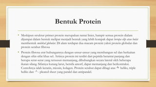 PROTEIN yang ada pada matakuliah biokimia | PPTX