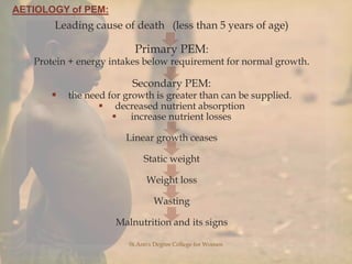 Protein Energy Malnutrition | PPTX