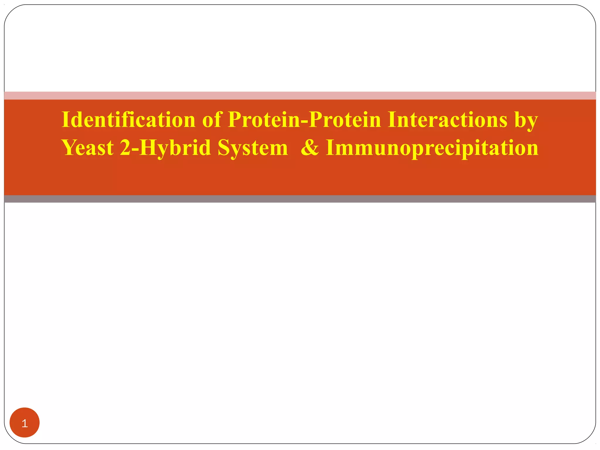 Protein protein interactions-ppt | PPT
