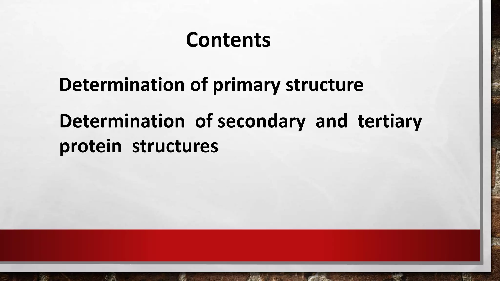 Protein structure determination | PPTX