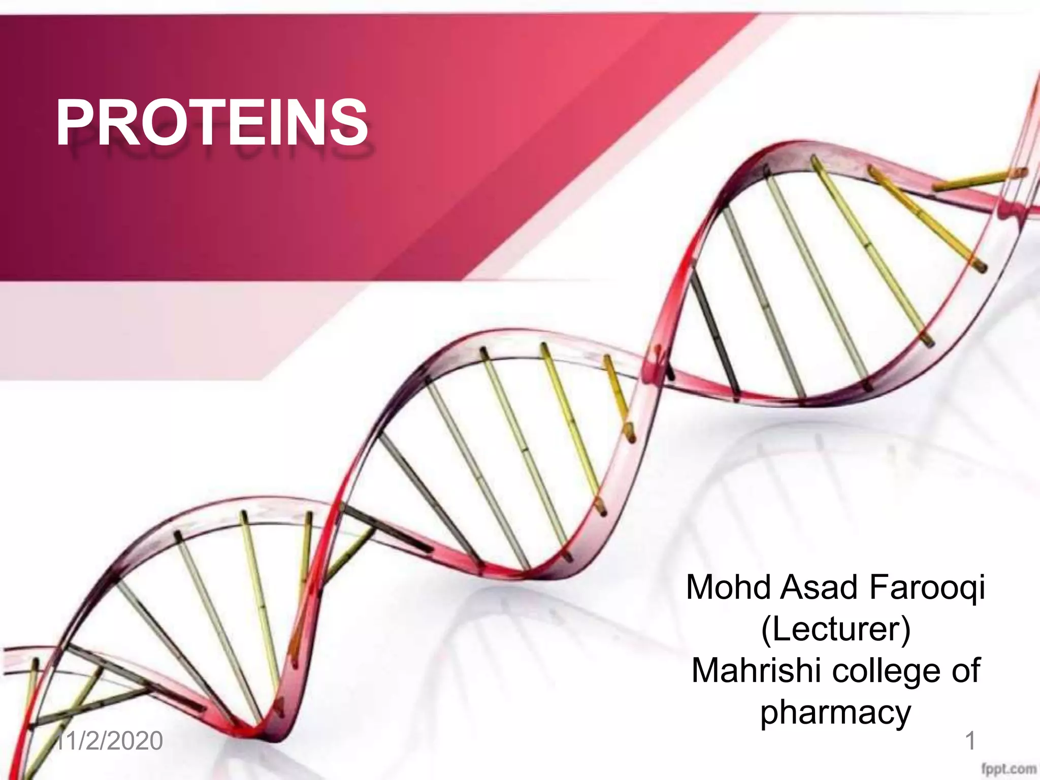 Protein ( introduction, classification, properties, structure ...