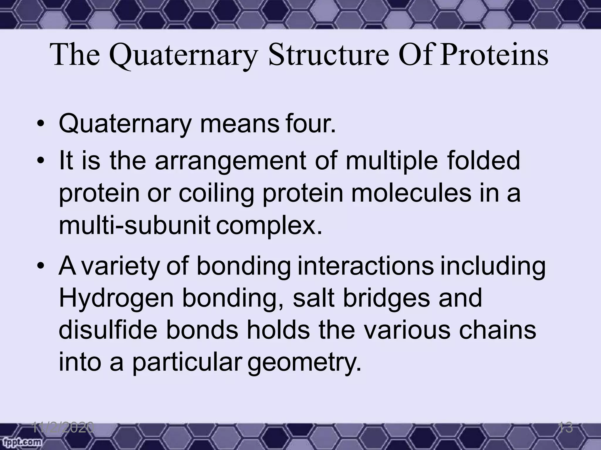 Protein ( introduction, classification, properties, structure ...