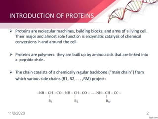 Protein ( introduction, classification, properties, structure ...