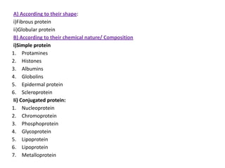 Protein & Biochemical Role part 2 | PPT