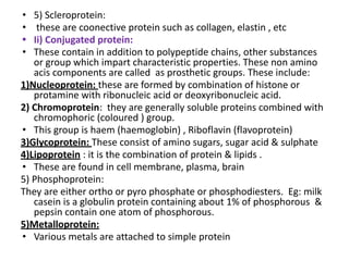 Protein & Biochemical Role part 2 | PPT
