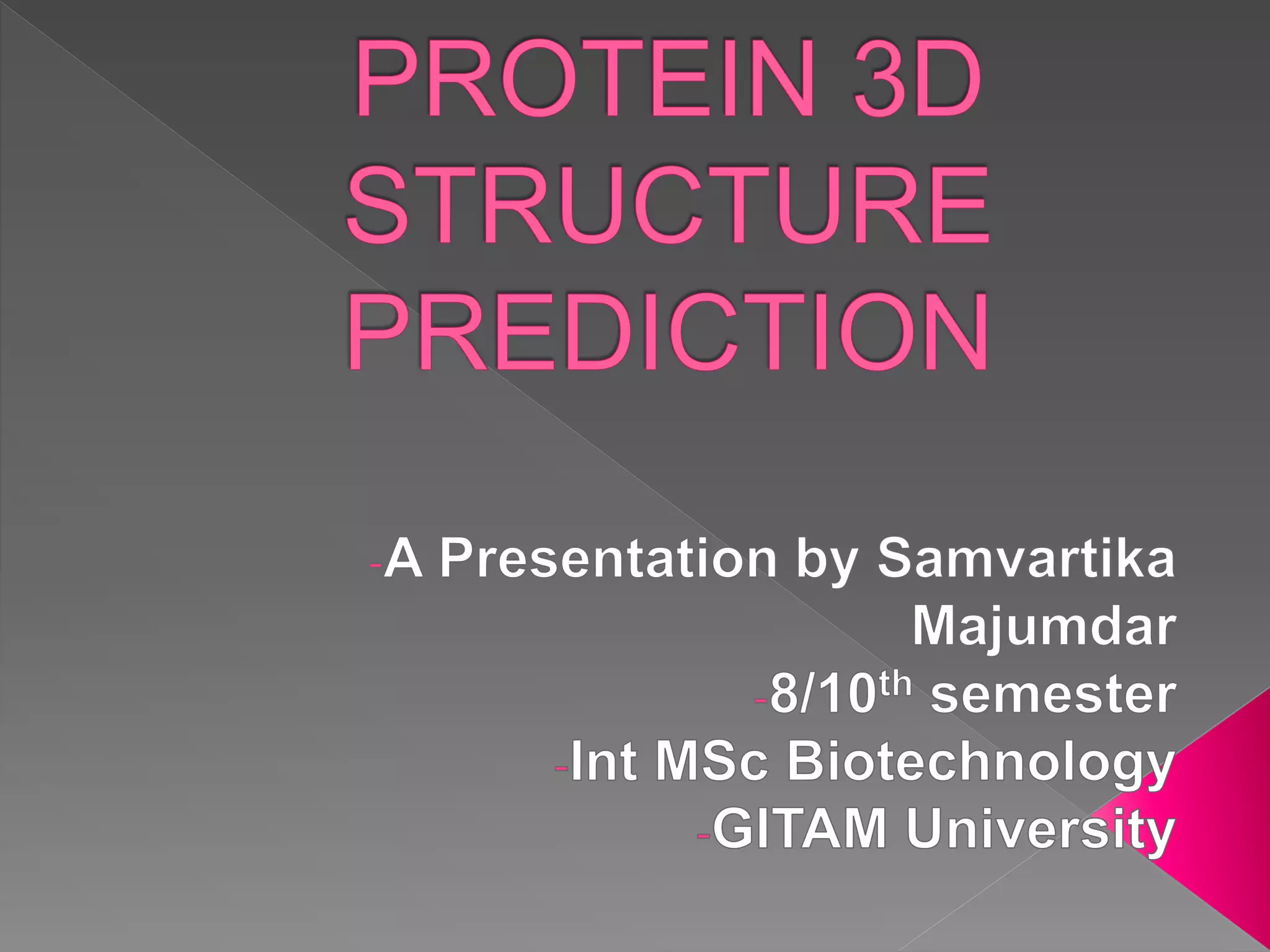 Protein 3 D Structure Prediction Pptx Web Development Internet